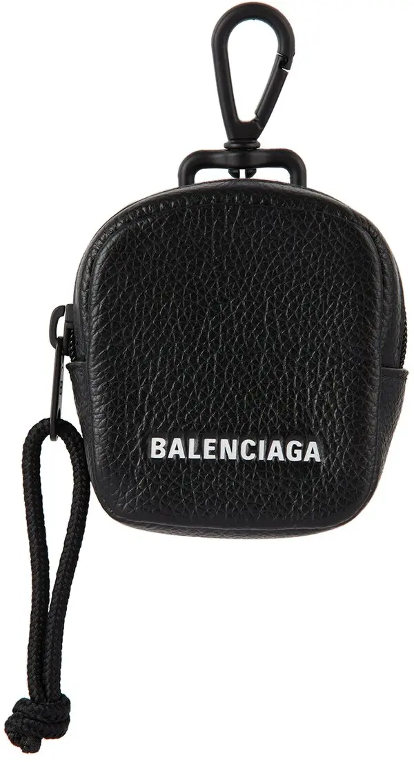 Balenciaga Black Explorer Airpods Case In 1000 Black - 46% Off